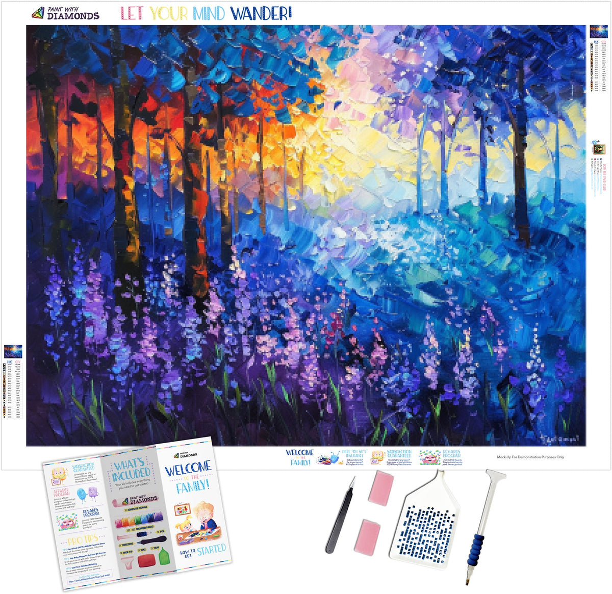 Intimate Garden Scene At Dusk Official Diamond Painting Kit | Diamond ...