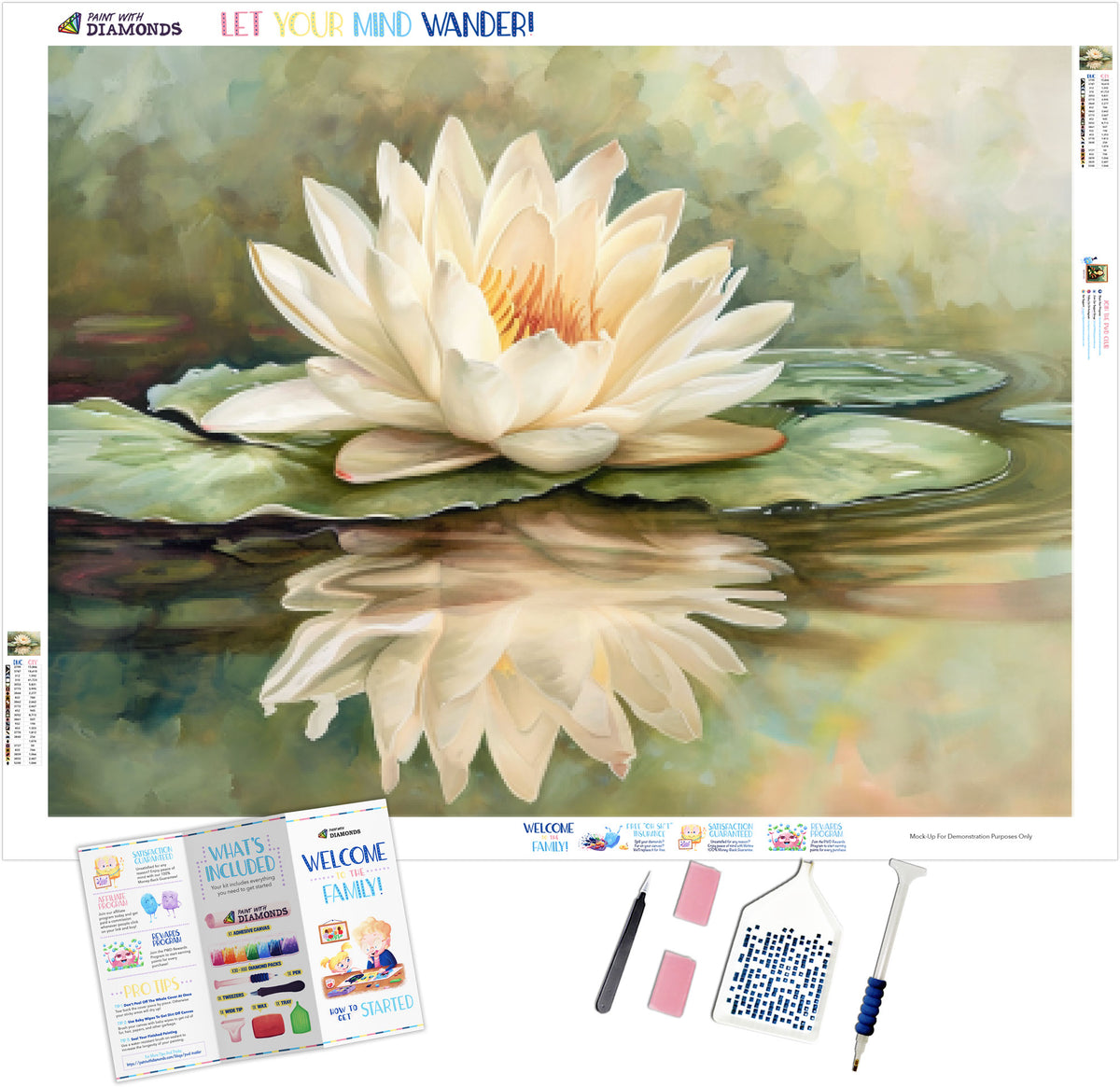 Intimate View Of A Lotus Flower Official Diamond Painting Kit | – Paint ...