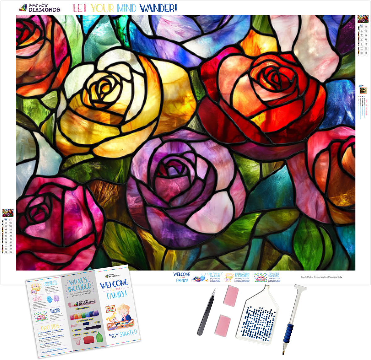 Intricate Radiant Roses Official Diamond Painting Kit | Diamond Art ...