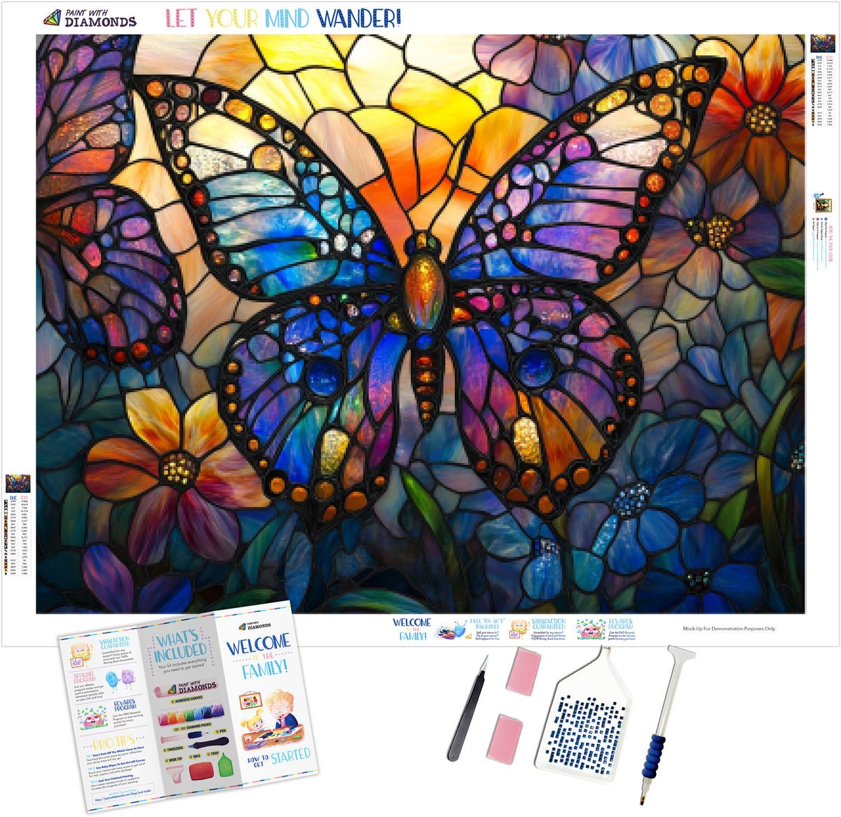 Iridescent Butterflies Flutter Through A Garden Official Diamond ...