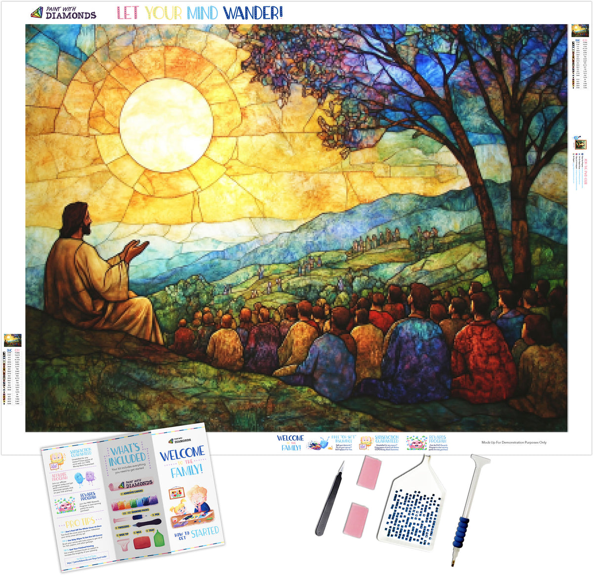 Jesus Teaching On A Hillside Official Diamond Painting Kit | Diamond ...