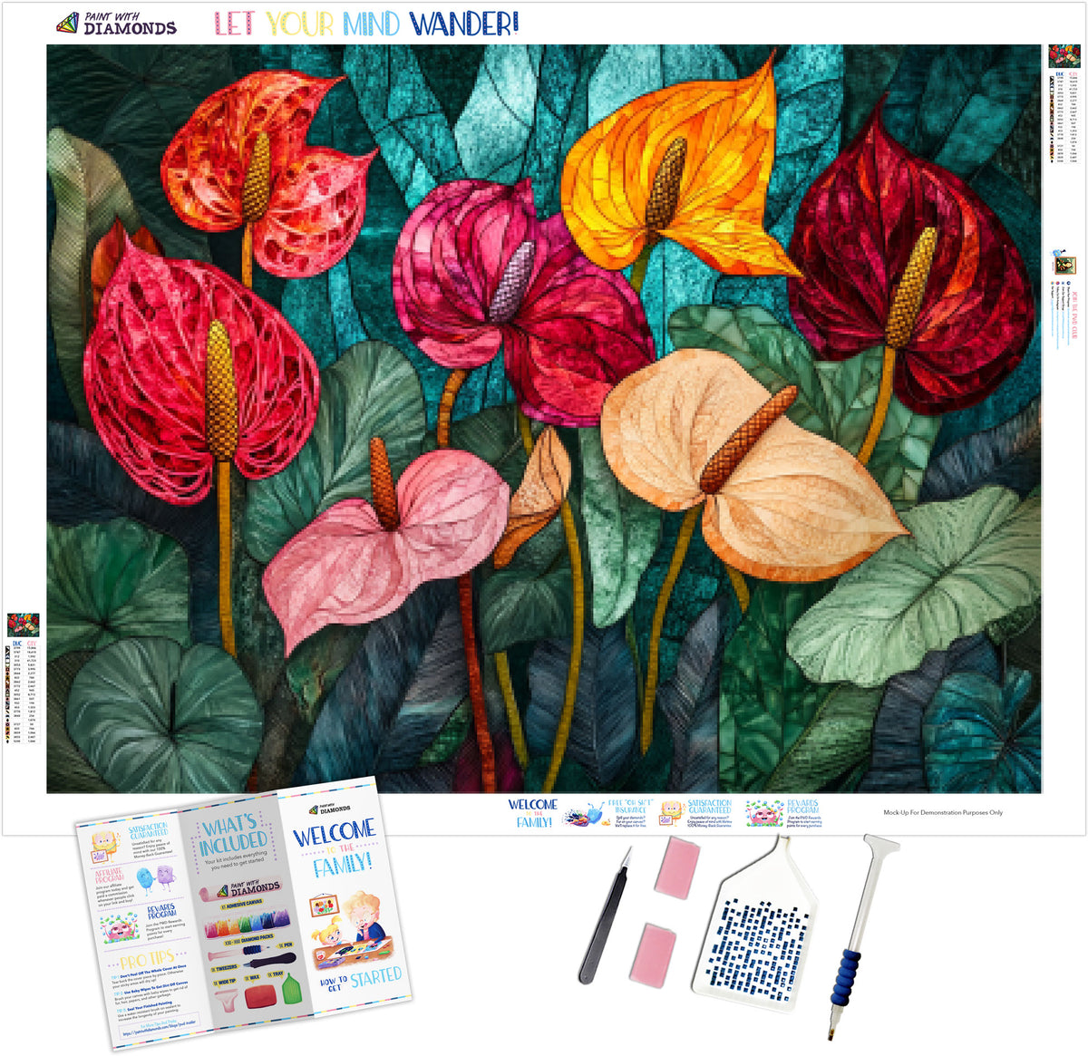 Jungle Jewel Blooms Official Diamond Painting Kit | Diamond Art ...