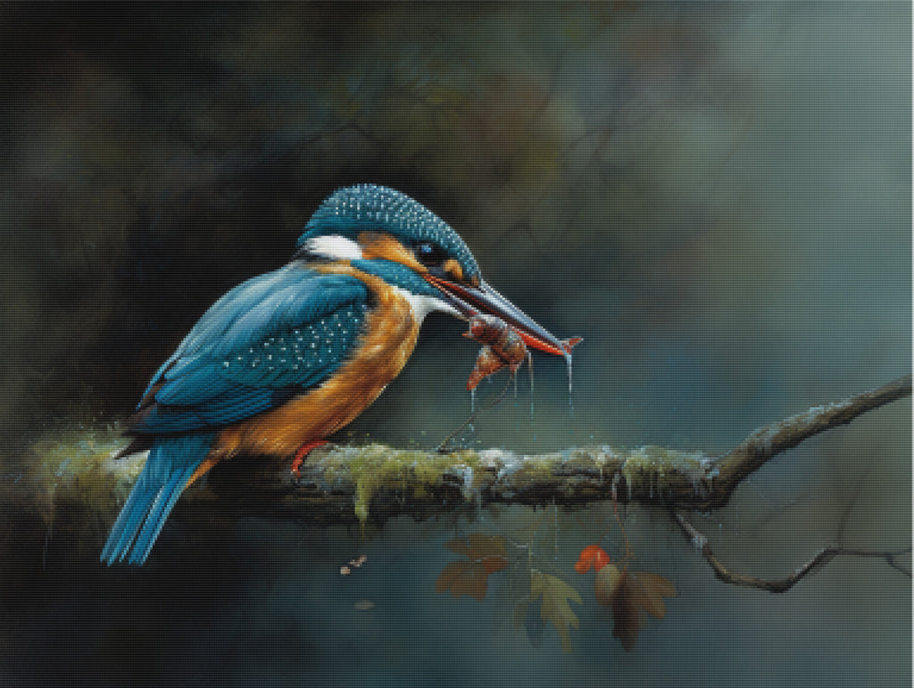 Kingfisher with Catch Official Diamond Painting Kit | Diamond Art ...