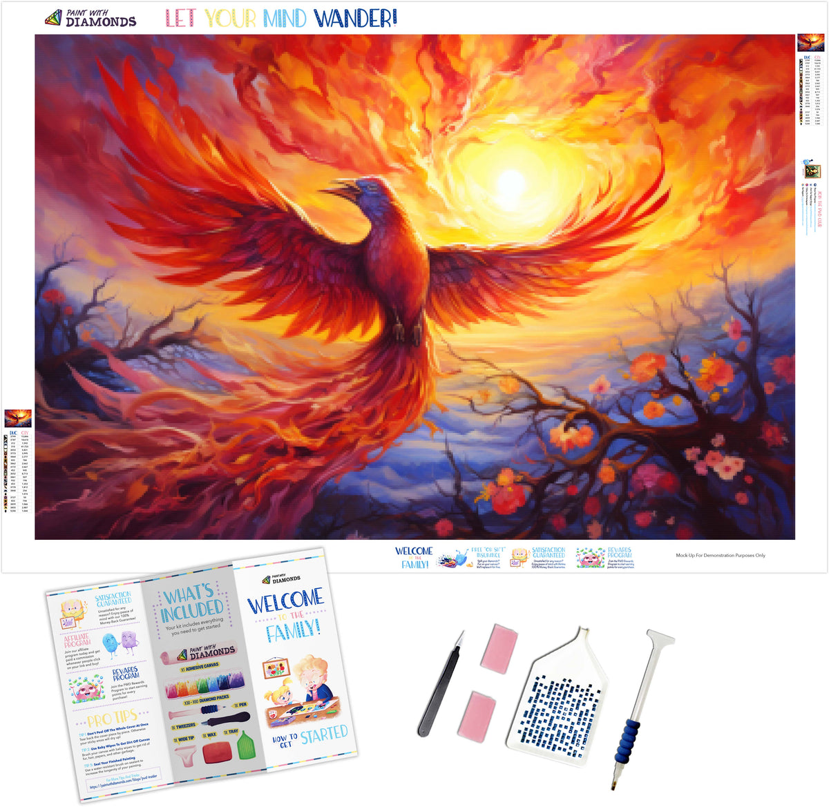 Legendary Phoenix Rising Diamond Painting Kit Paint With Diamonds