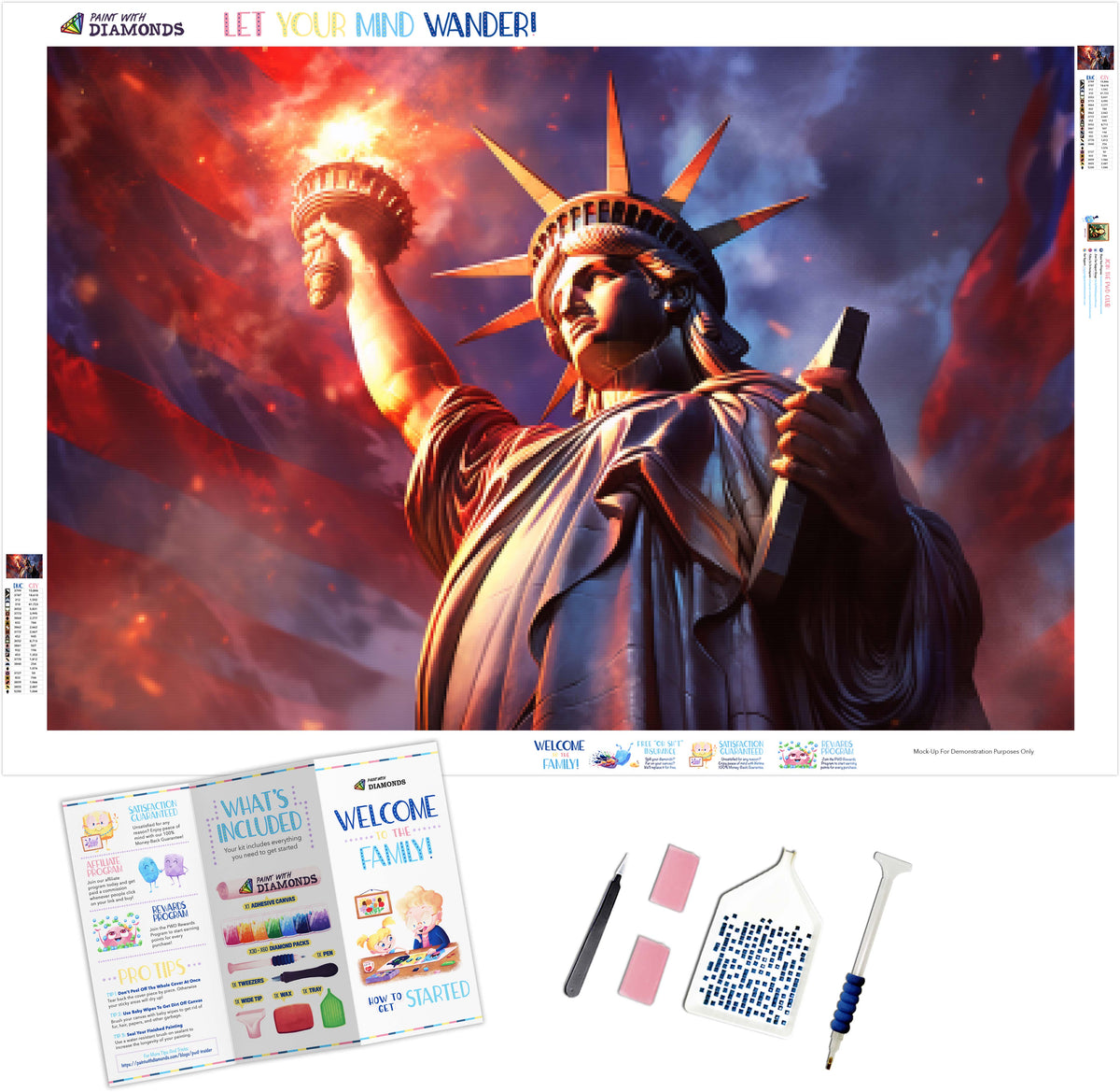 Liberty's Torch Diamond Painting Kit Paint With Diamonds Official