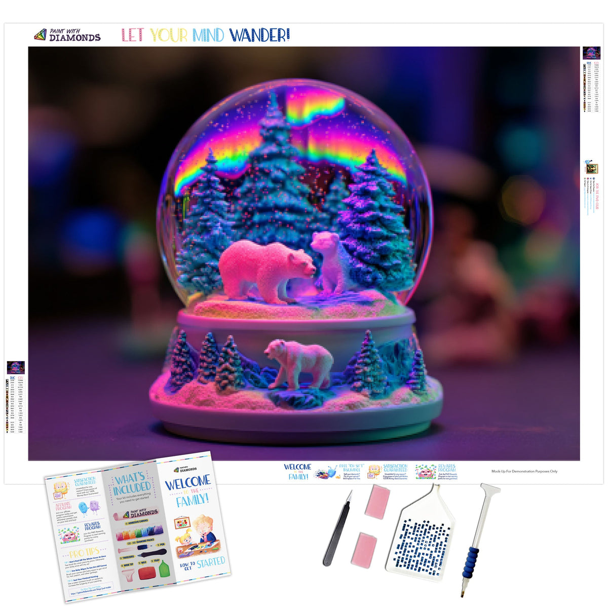 Lisa Frank’s Neon Snow Globe Diamond Painting - Full Drill Kit | Paint ...