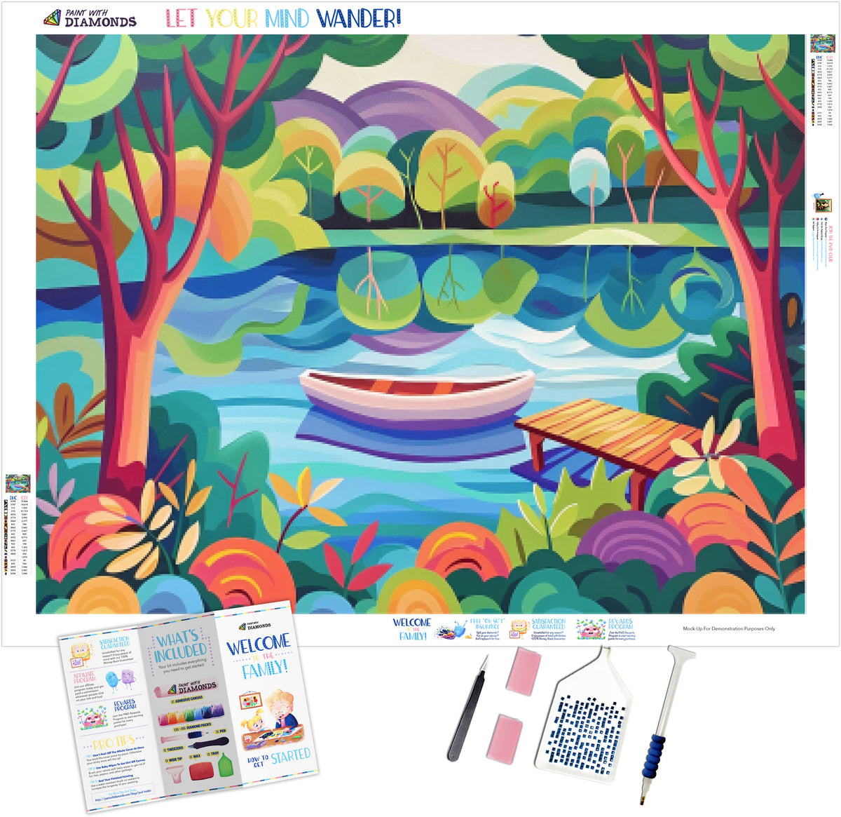 Lush Stylized Trees Official Diamond Painting Kit | Diamond Art | Paint ...