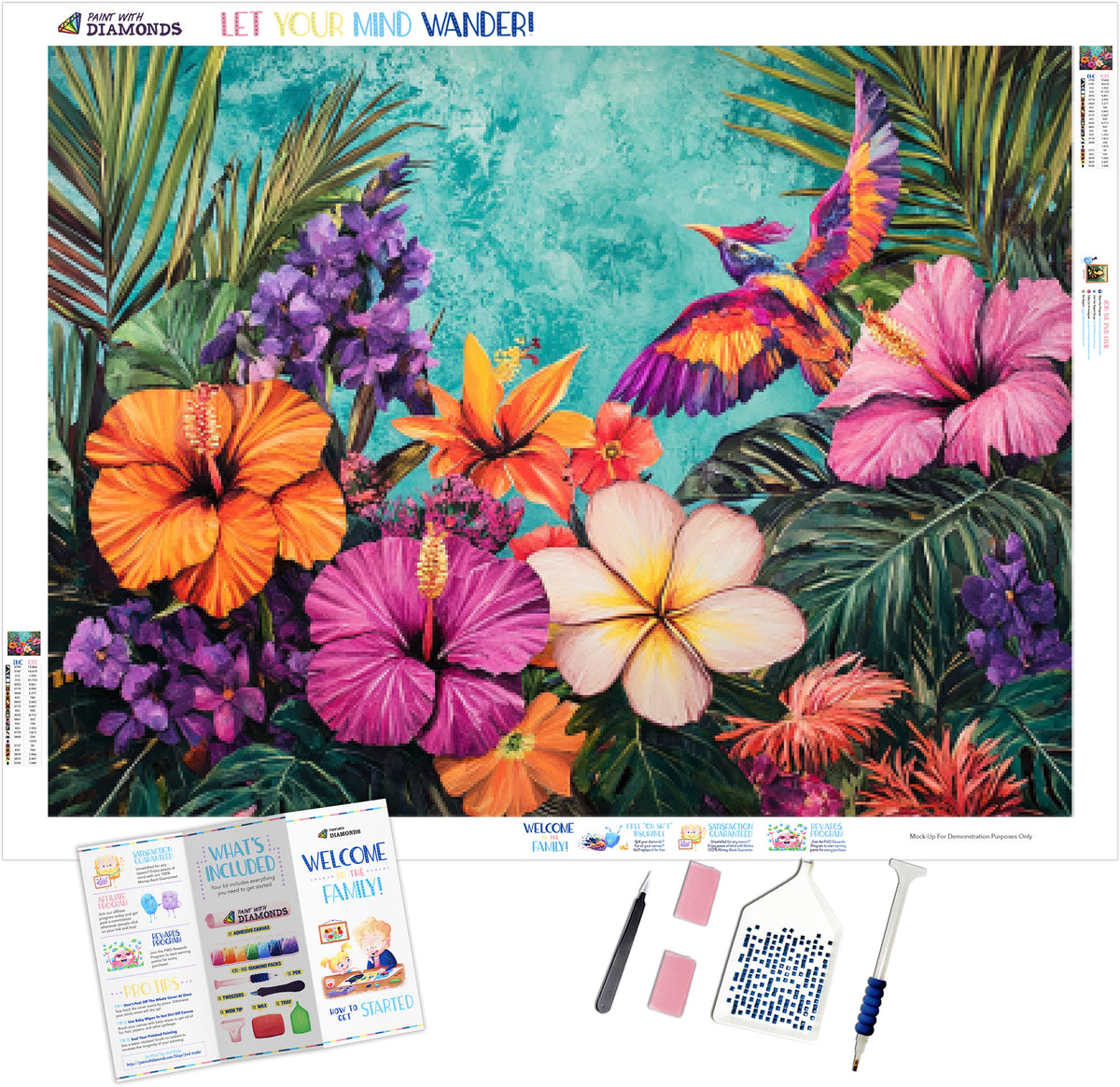 Lush Tropical Bloom Paradise Official Diamond Painting Kit | Diamond ...