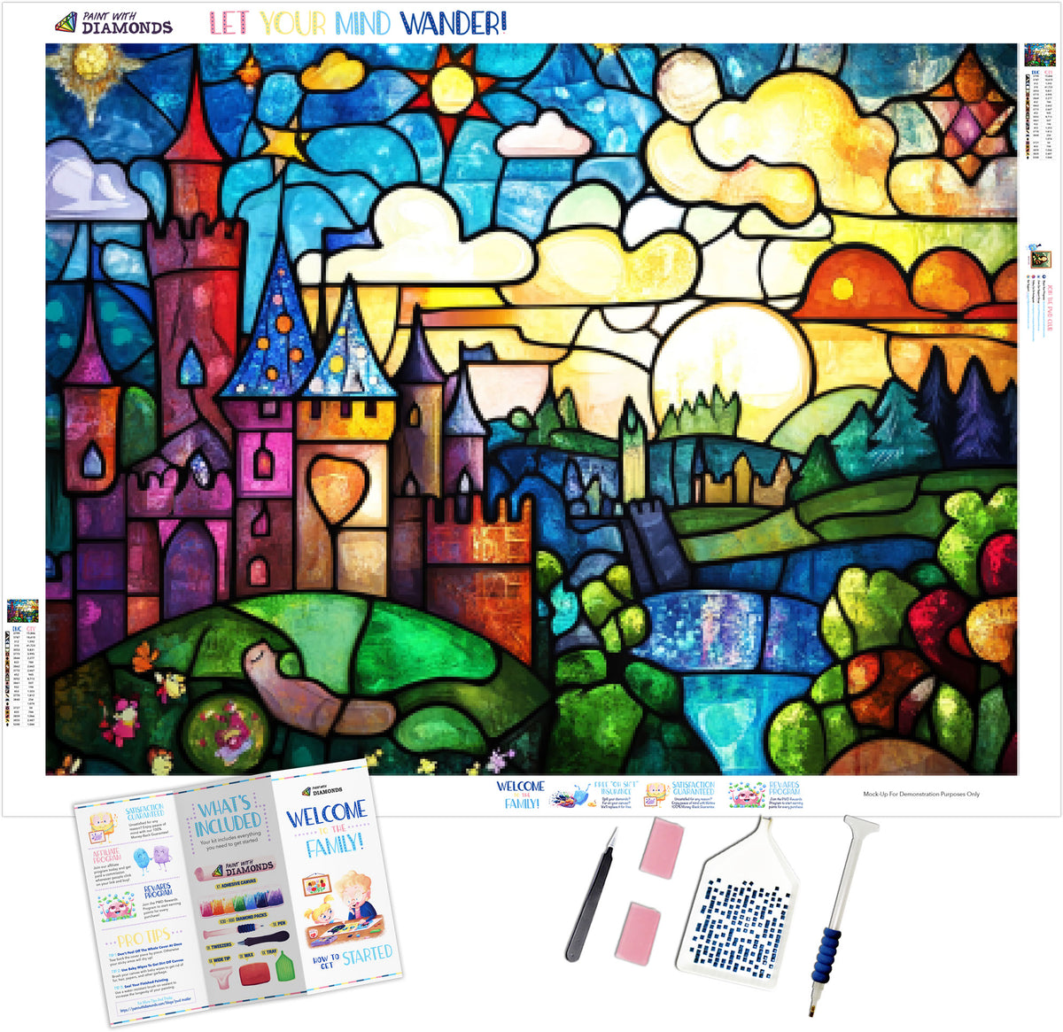 Magical Castle at Sunset Official Diamond Painting Kit | Diamond Art ...