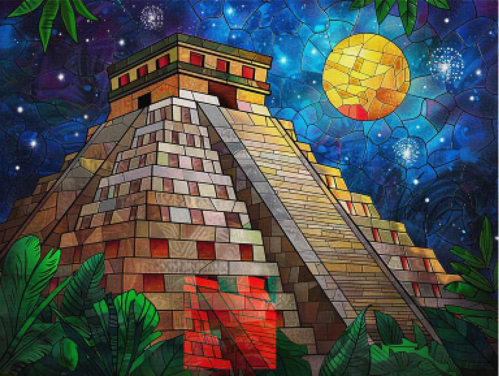 Mayan Pyramid at Chichen Itza Official Diamond Painting Kit | Diamond ...