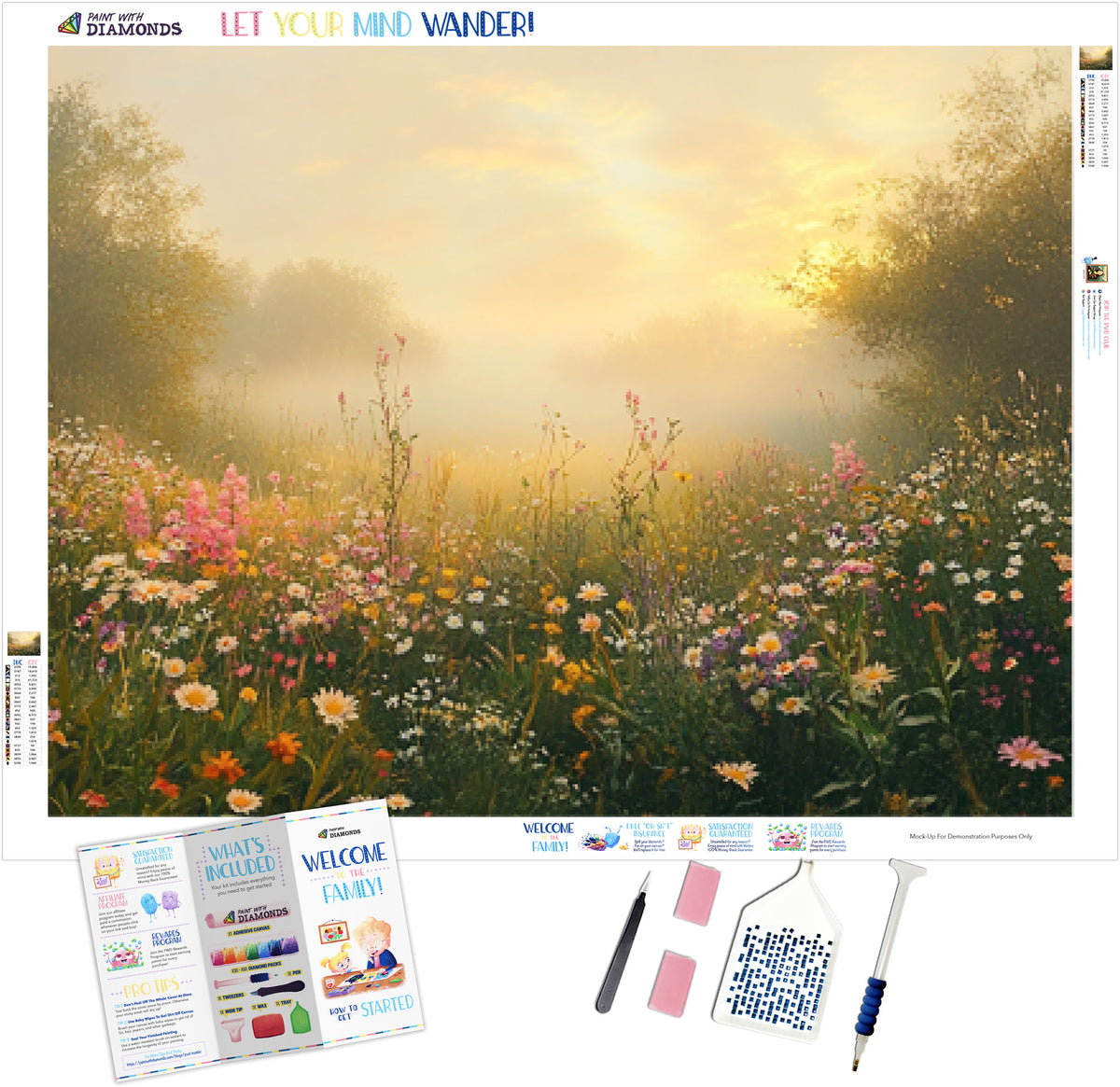 Meadow at Dawn Official Diamond Painting Kit | Diamond Art | Paint ...