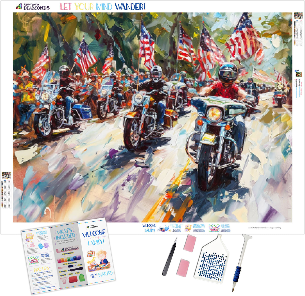 Memorial Day Motorcycle Rally Official Diamond Painting Kit | Diamond ...