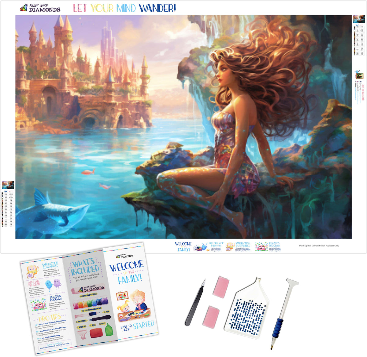 Mermaid's Lagoon Diamond Painting Kit Paint With Diamonds Official