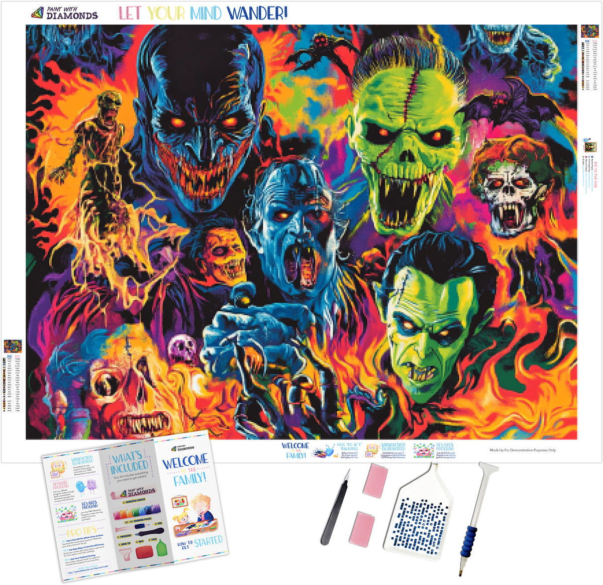 Monster Mash Extravaganza Official Diamond Painting Kit | Diamond Art ...