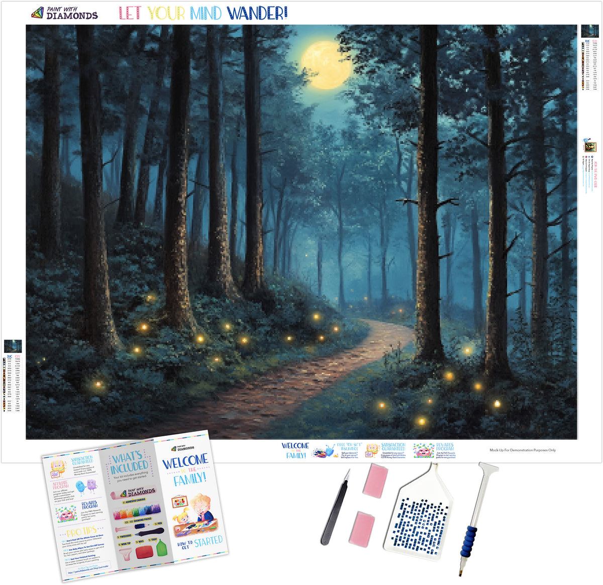Moonlit Forest Path Official Diamond Painting Kit | Diamond Art | Paint ...