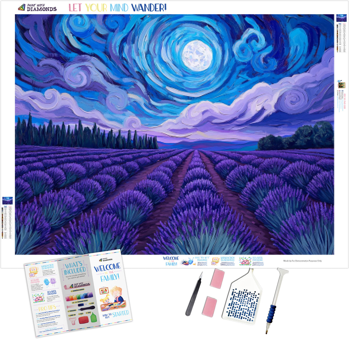 Moonlit Lavender Fields – Paint With Diamonds