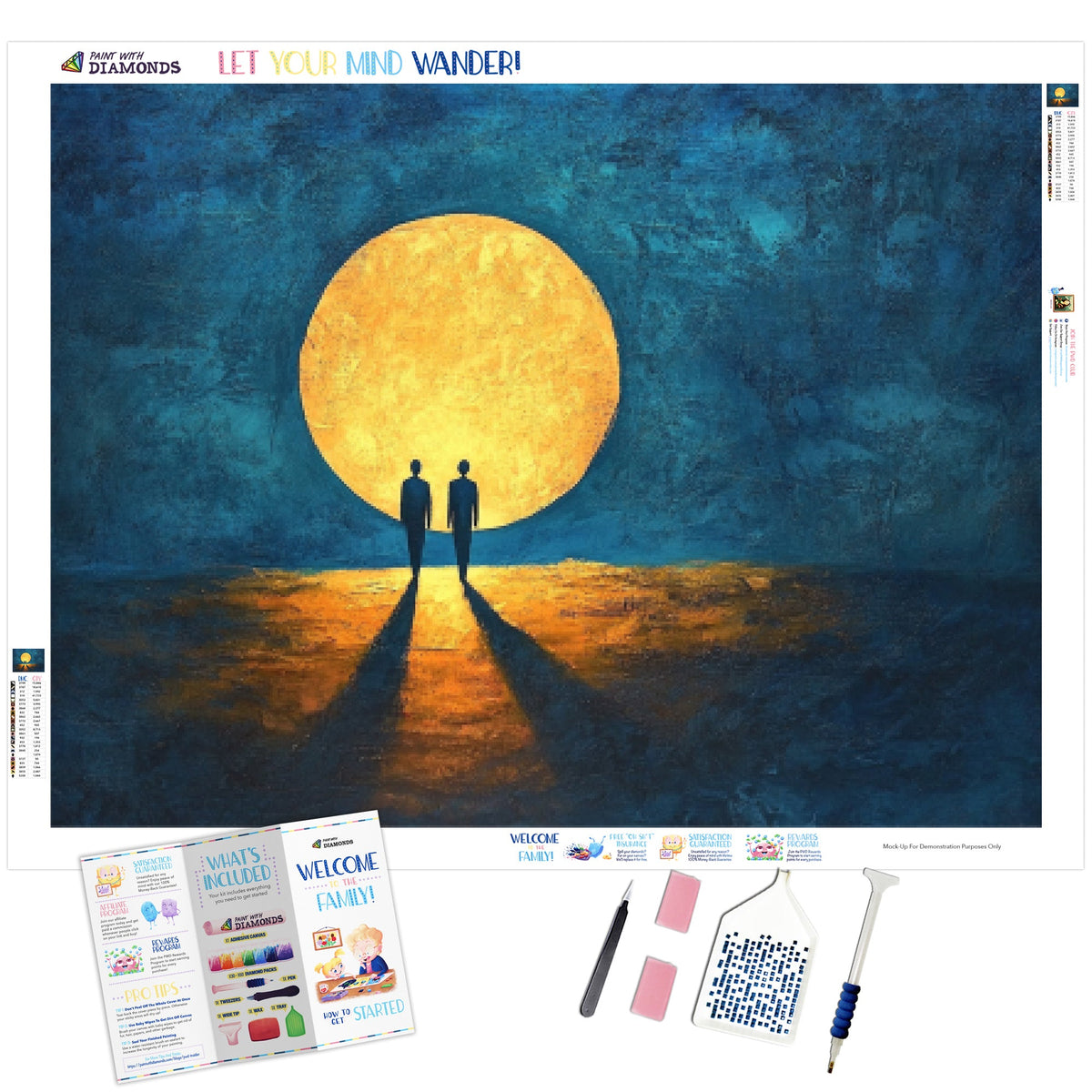 Moonlit Walk Home Diamond Painting - Full Drill Kit | Paint With Diamonds®