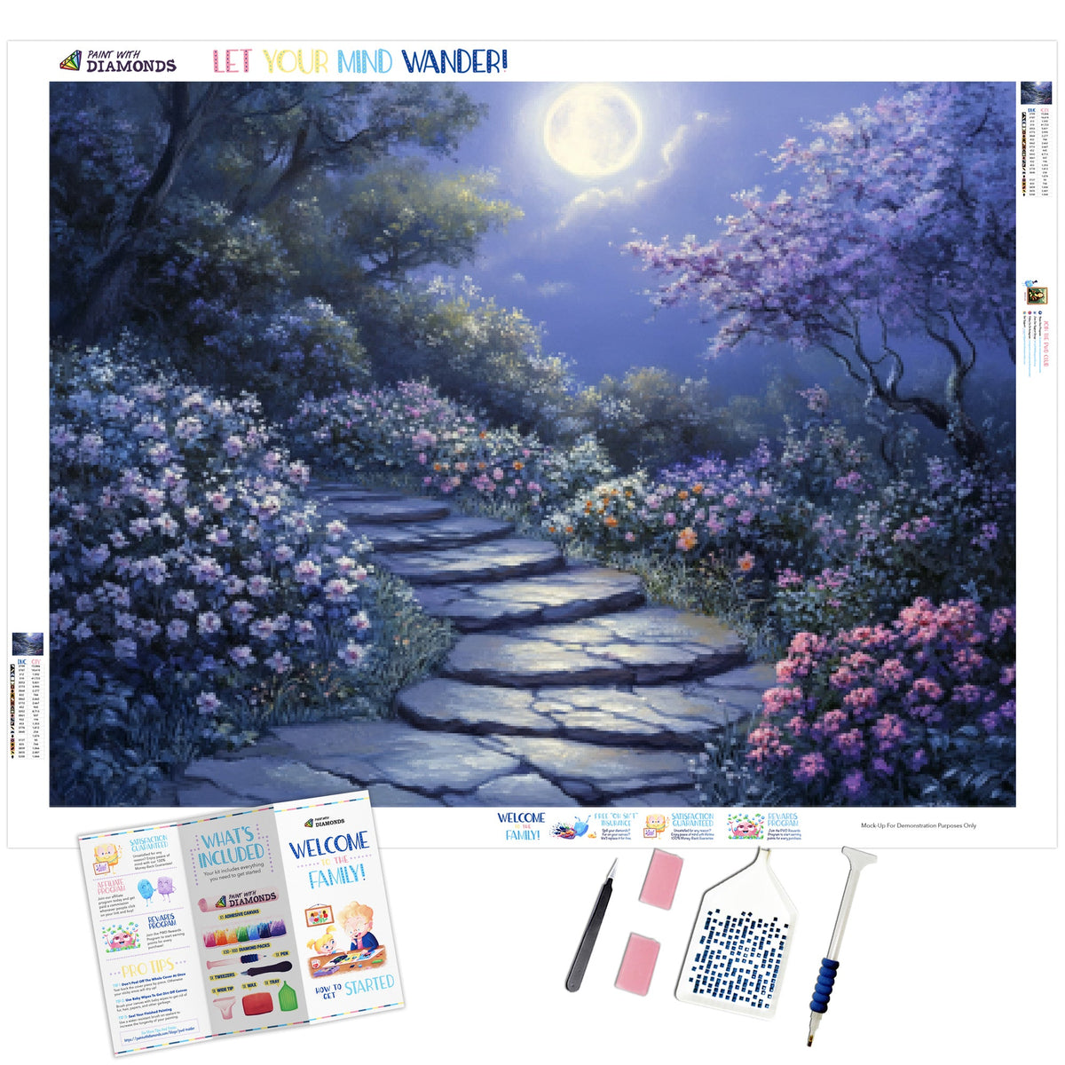 Moonrise Garden Path Diamond Painting - Full Drill Kit | Paint With ...