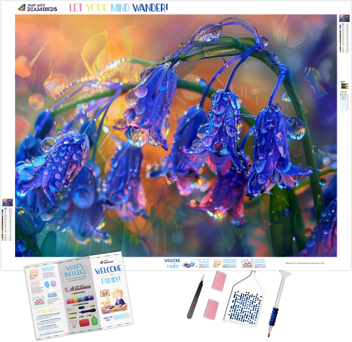 Morning Dew on Bluebells Official Diamond Painting Kit | Diamond Art ...