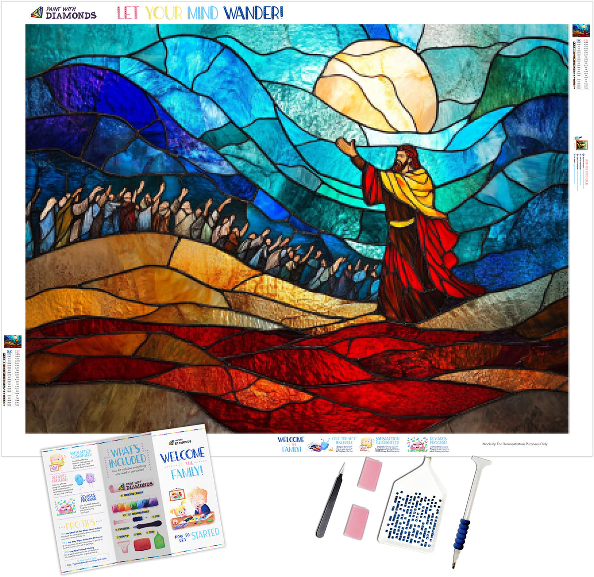 Moses Parting the Red Sea Official Diamond Painting Kit | Diamond Art ...