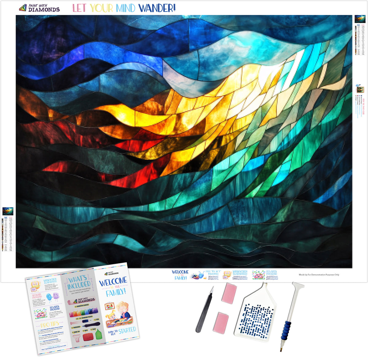 Moses Parting the Red Sea Abstract Official Diamond Painting Kit ...