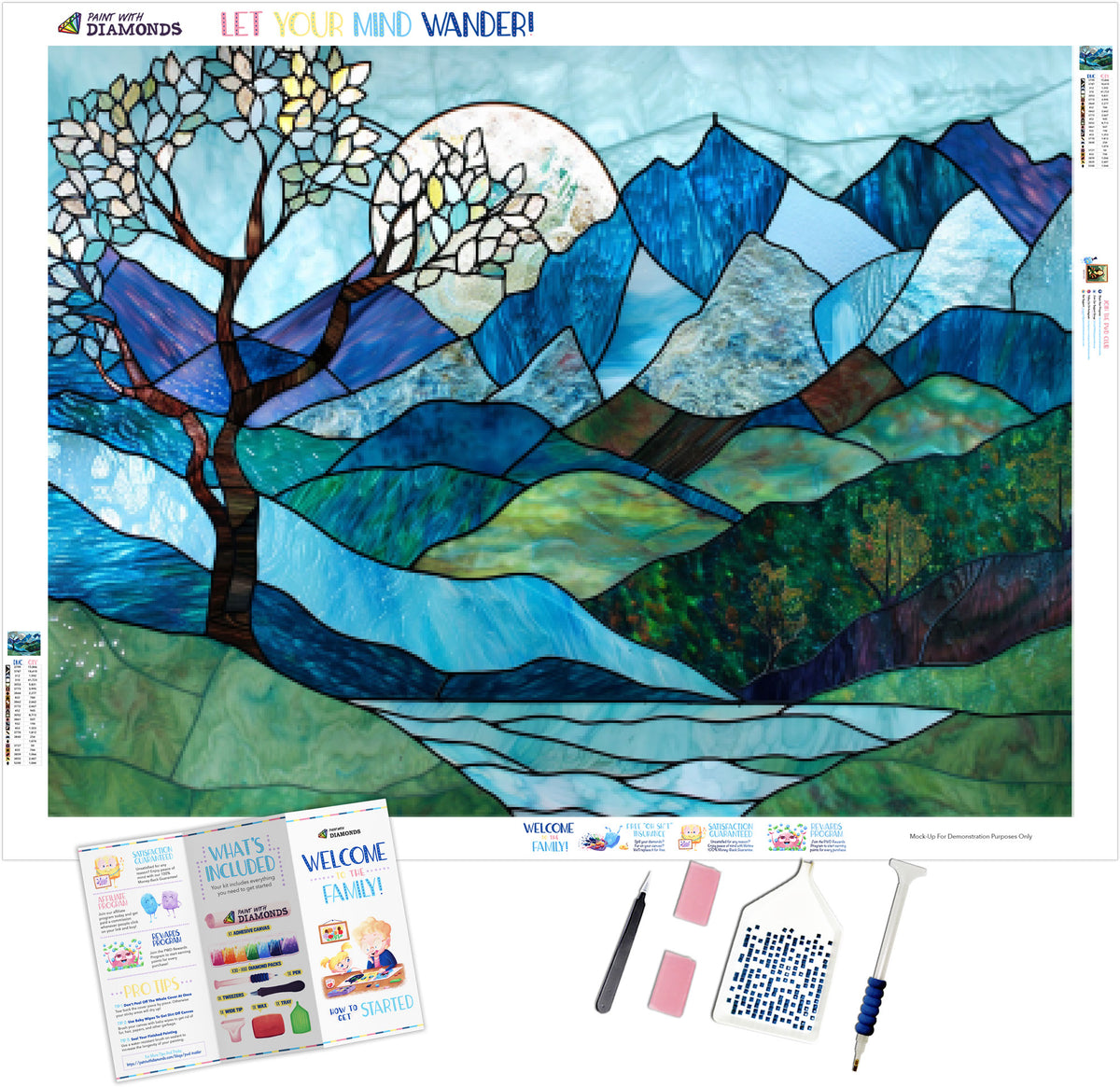 Mountainous Landscape During Spring Official Diamond Painting Kit ...