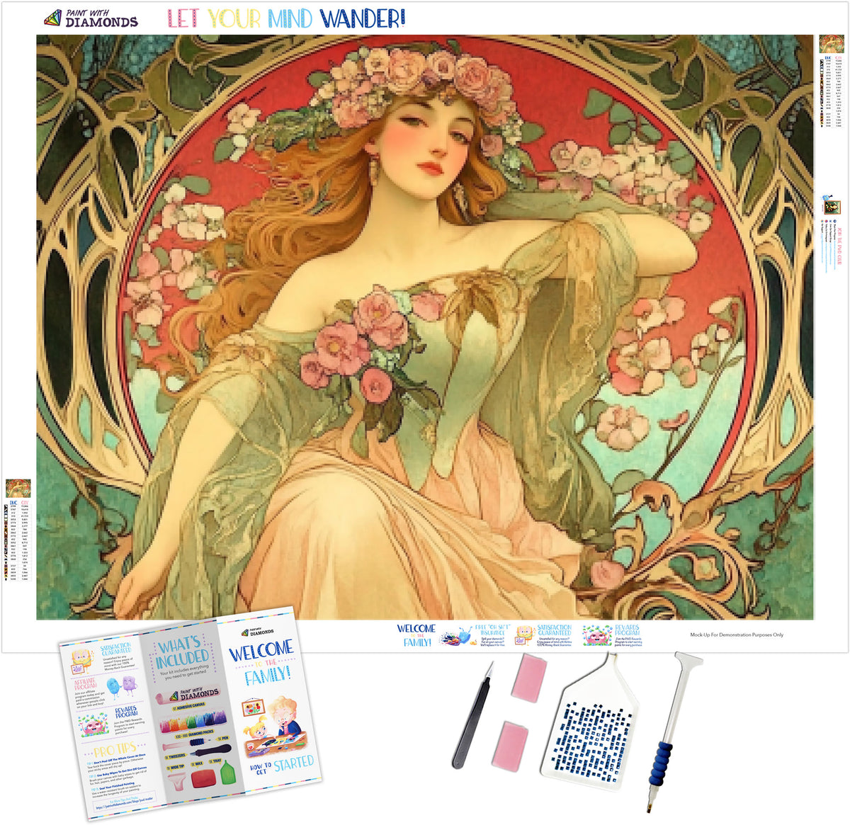 Mucha Spring Maiden Official Diamond Painting Kit | Diamond Art | Paint ...