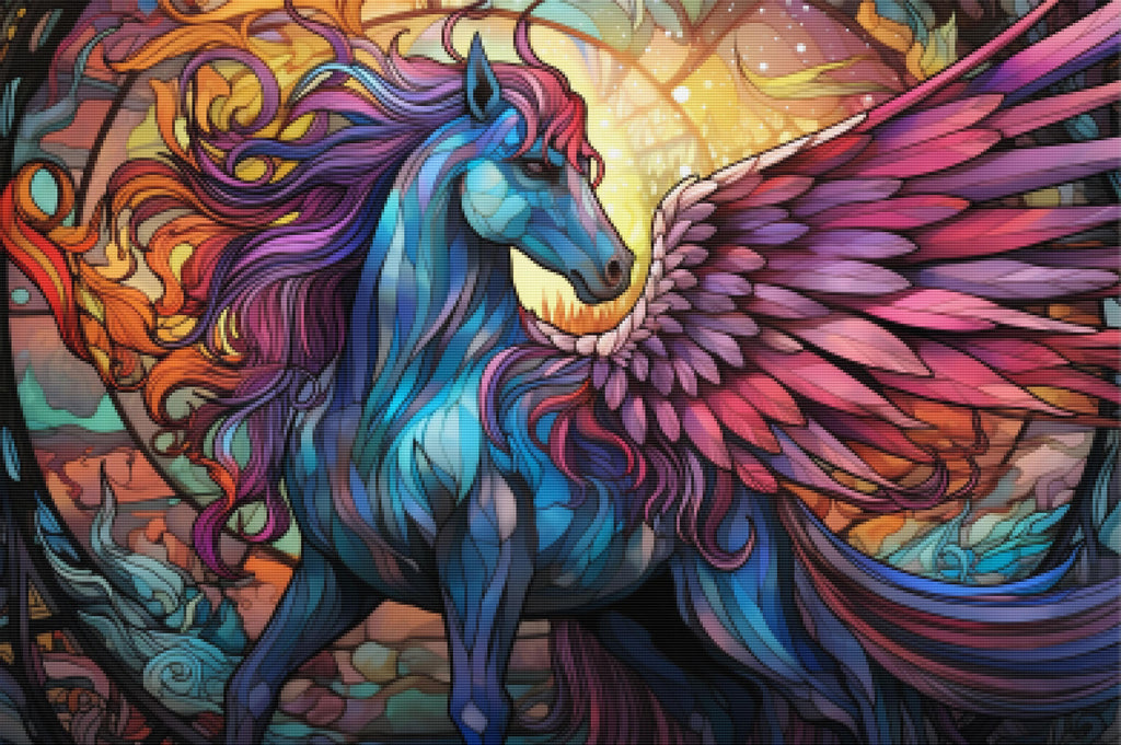Mythical Creature Stained Glass Diamond Painting Kit Paint With – Paint ...