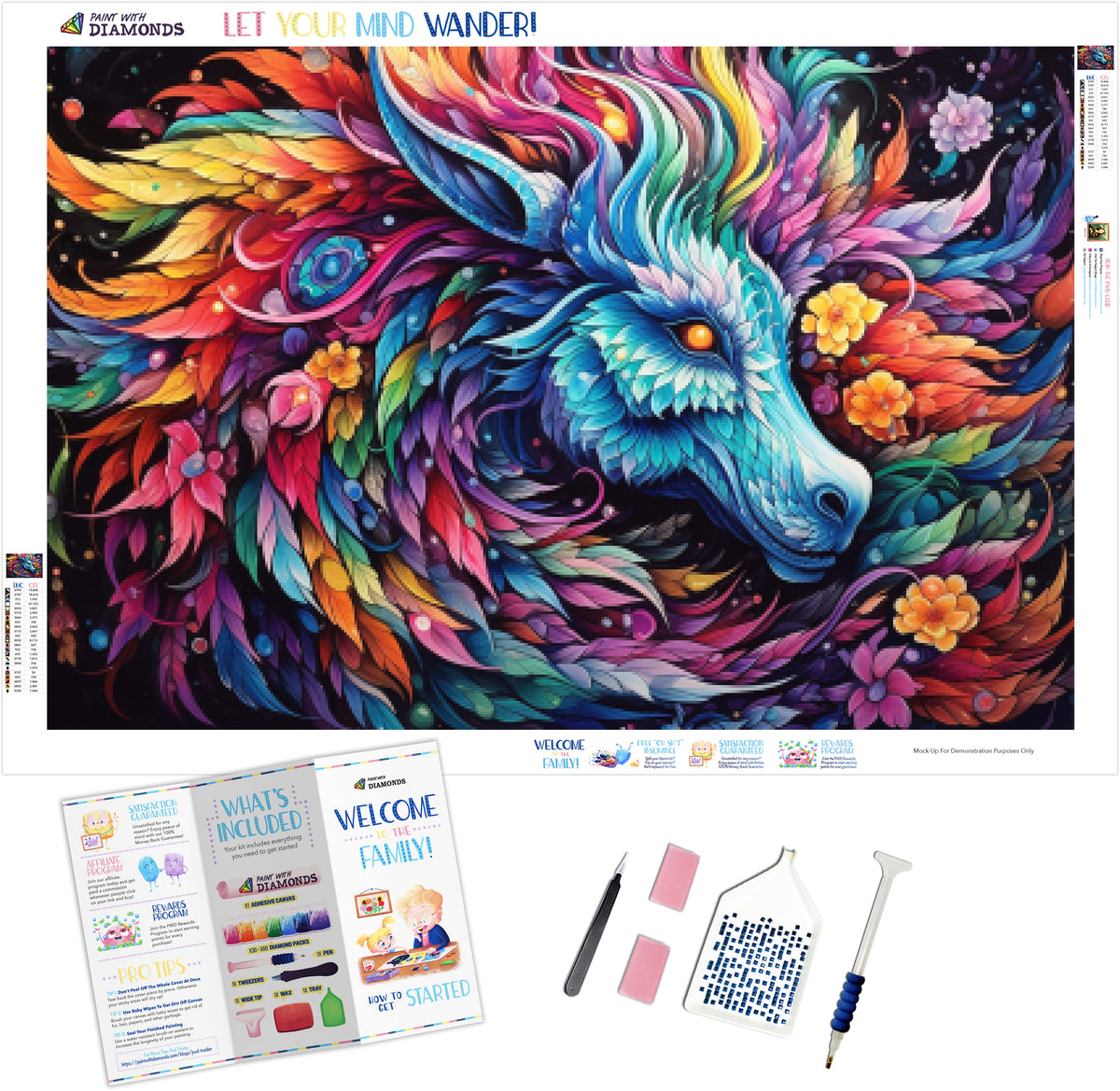 Mythical Dragon Creature Diamond Painting Kit Paint With Diamonds