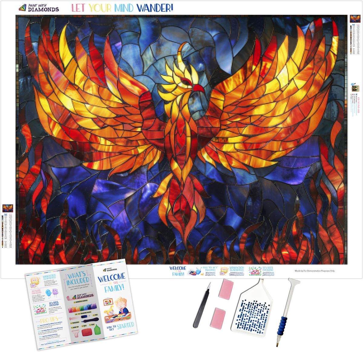 Mythical Phoenix Rebirth Official Diamond Painting Kit | Diamond Art ...