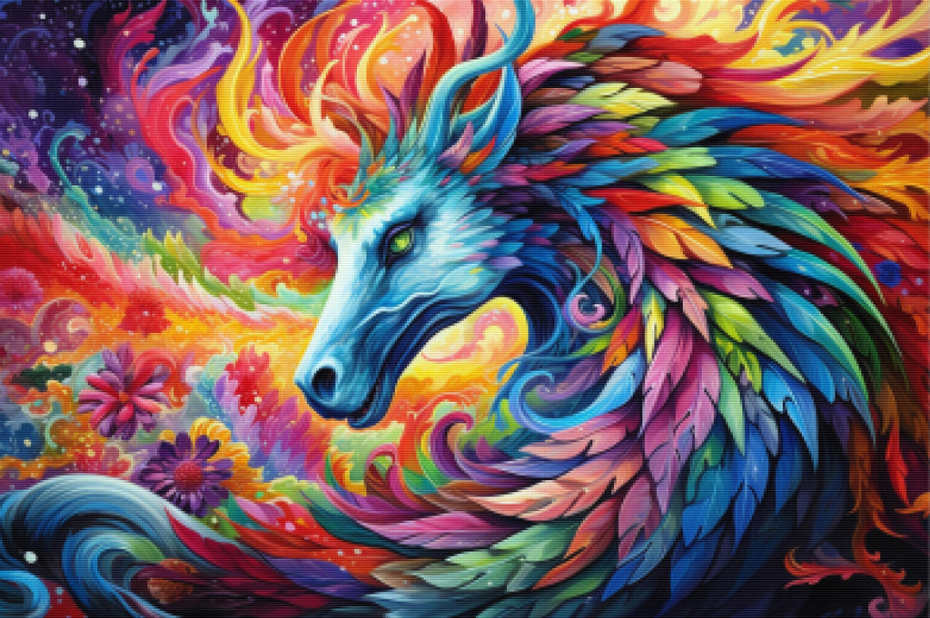 Mythical Rainbow Dragon Diamond Painting Kit Paint With Diamonds