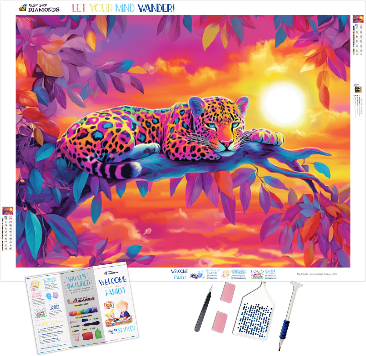 Neon Leopard Lounge – Paint With Diamonds