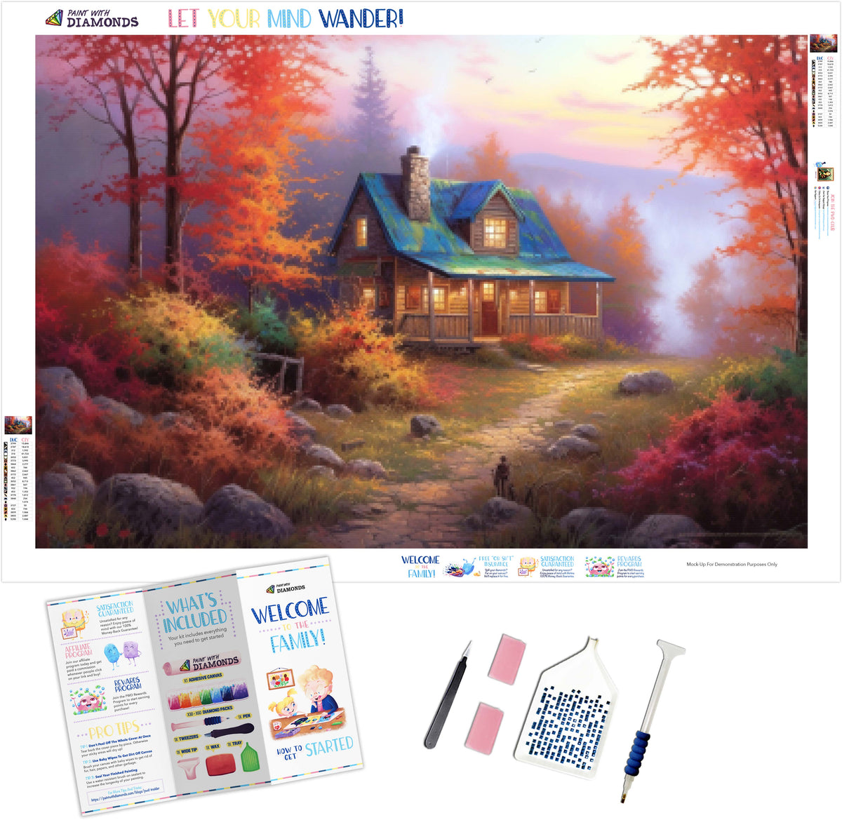 Nostalgic Autumn Cozy Cabin Diamond Painting Kit Paint With Diamonds