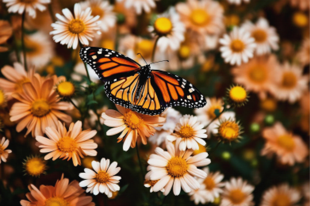 Orange Monarch Flowers Official Diamond Painting Kit | Diamond Art ...