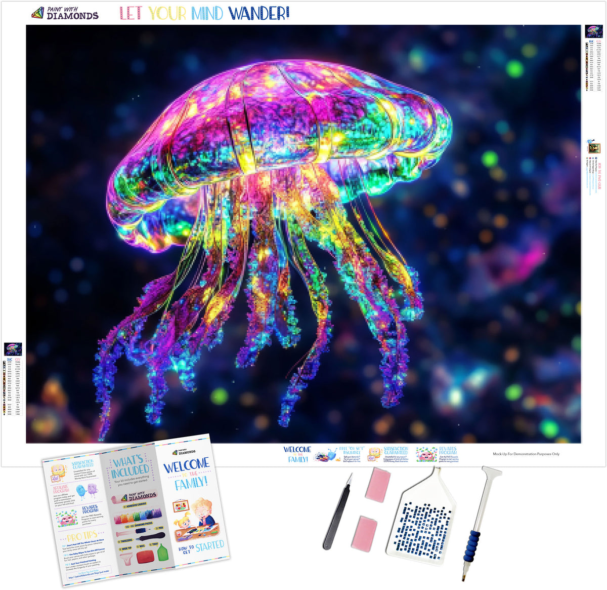 Outer Space Jellyfish Official Diamond Painting Kit | Diamond Art ...