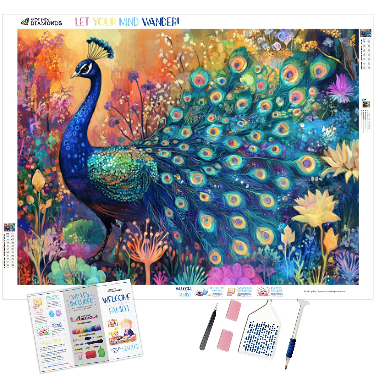 Peacock Garden Walk Diamond Painting - Full Drill Kit | Paint With ...