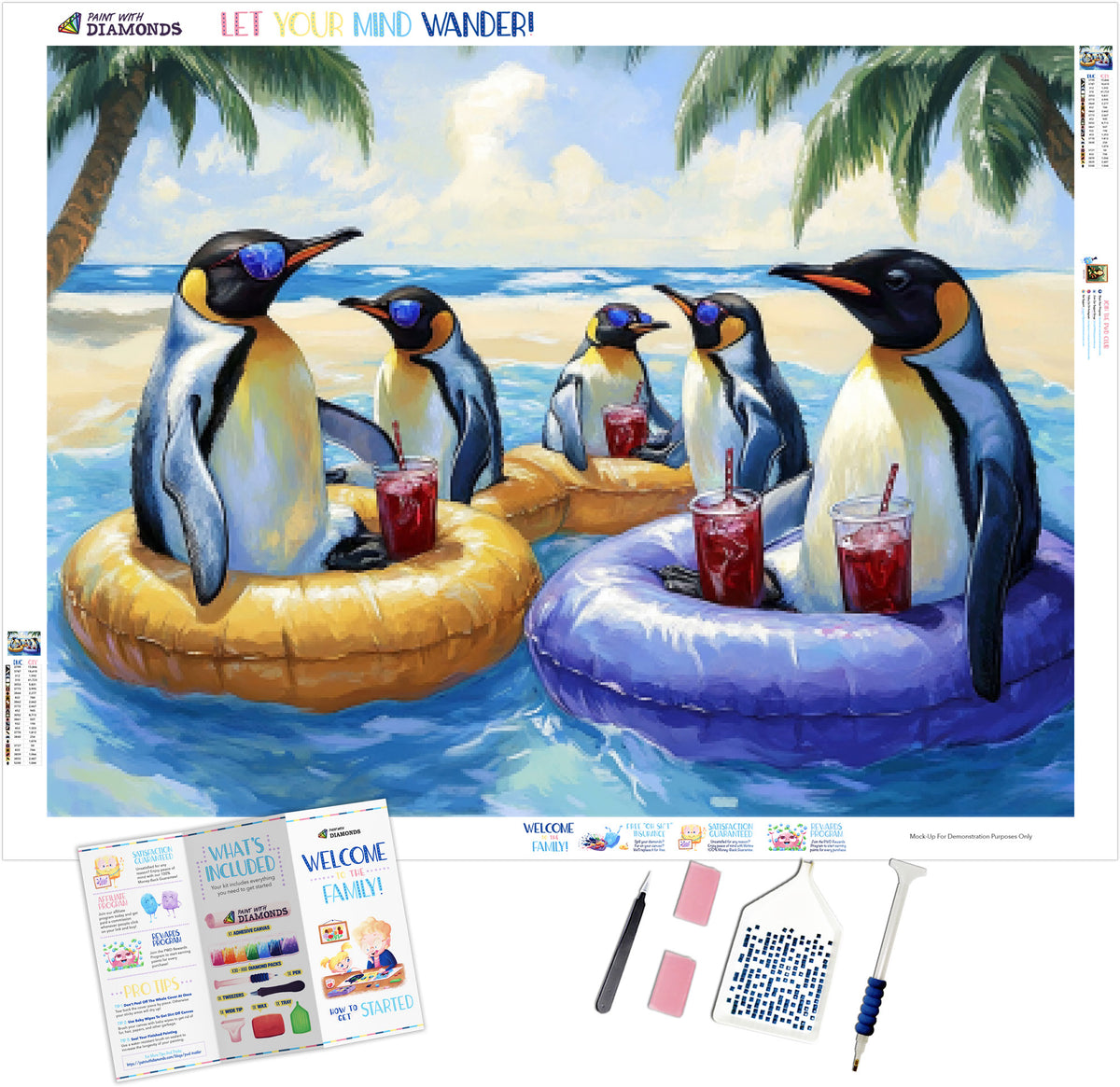 Penguin Pool Party – Paint With Diamonds