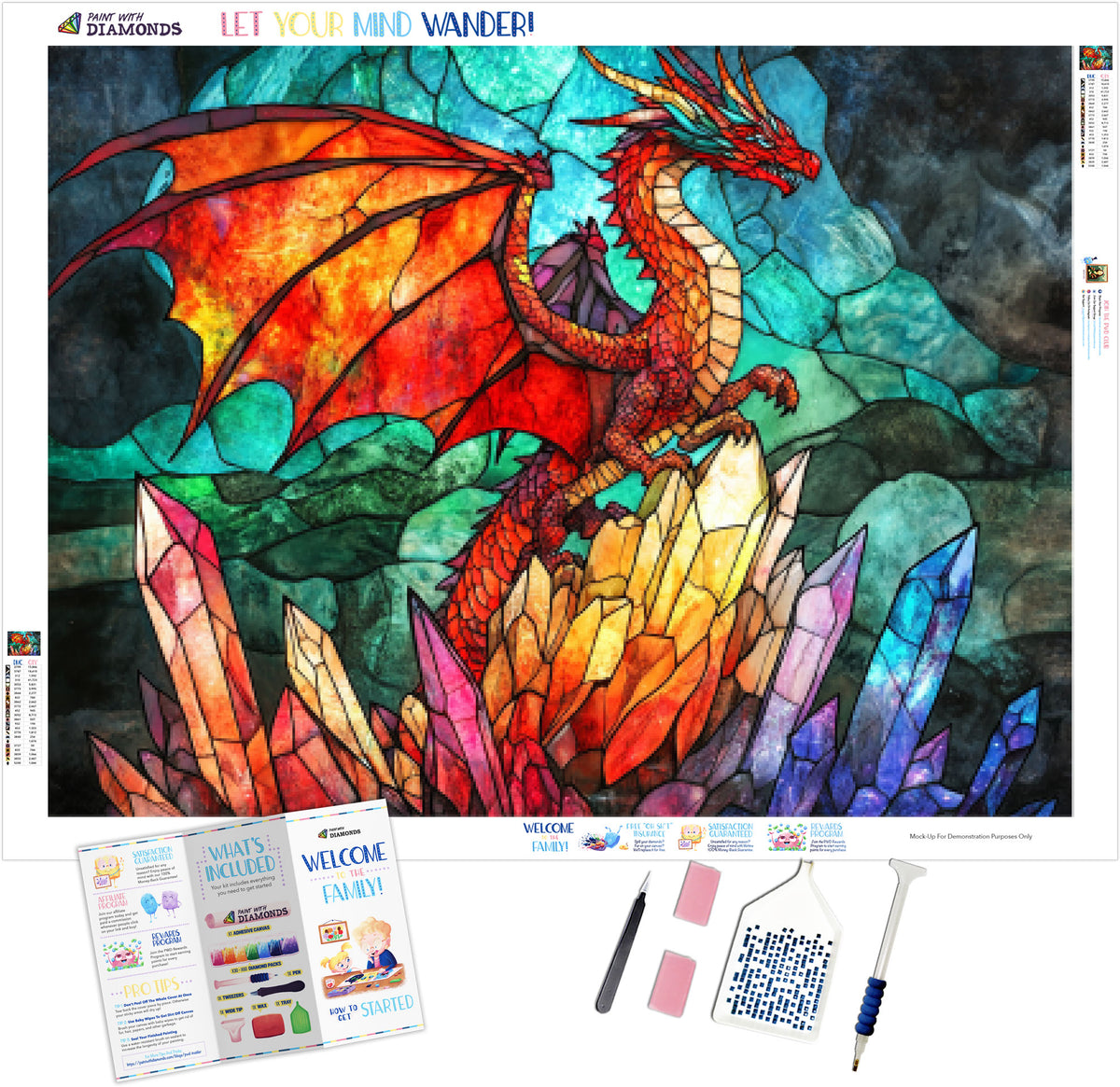 Perched Atop a Mountain Of Crystals Official Diamond Painting Kit ...