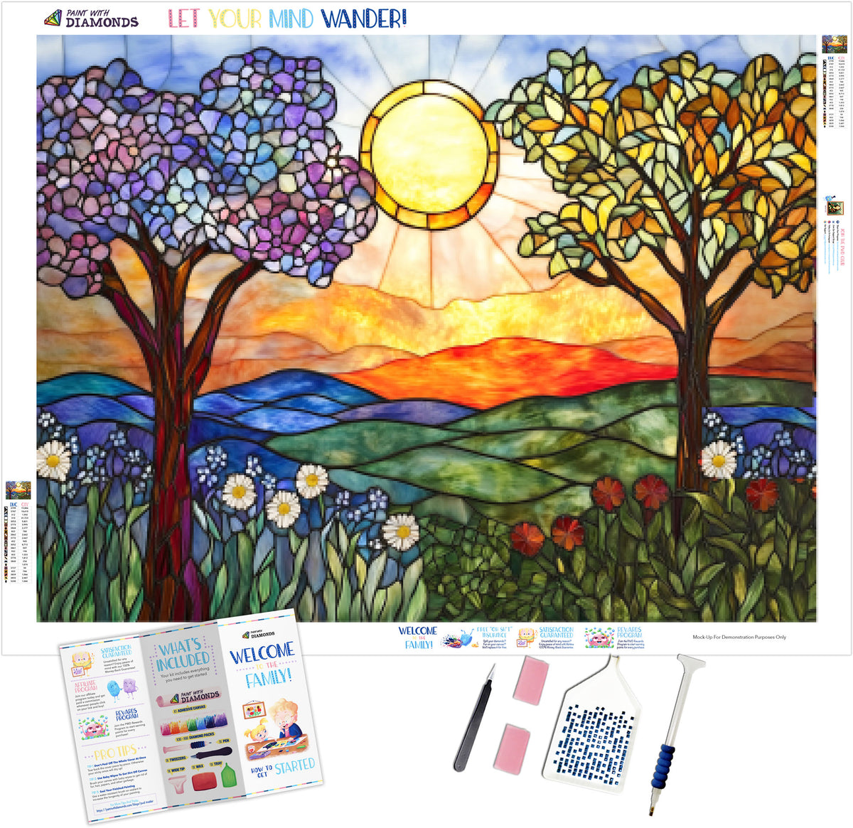 Radiant Sun Rising Over A Landscape Official Diamond Painting Kit ...