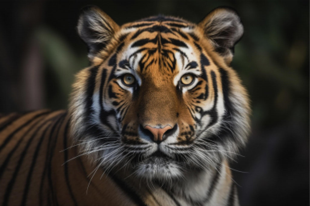 Regal Tiger Piercing Eyes Official Diamond Painting Kit | Diamond Art ...