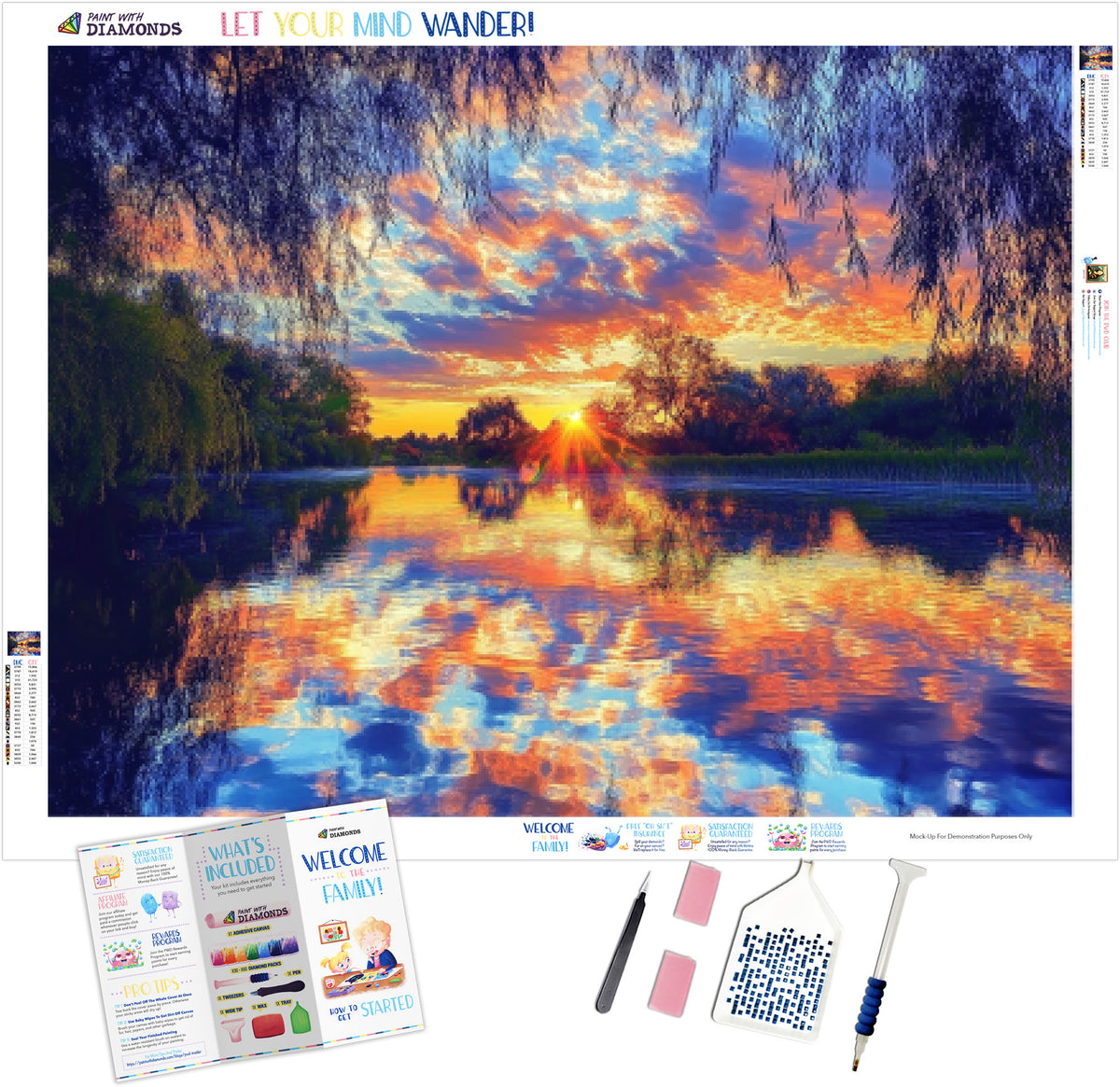 River Reflections at Sunset – Paint With Diamonds