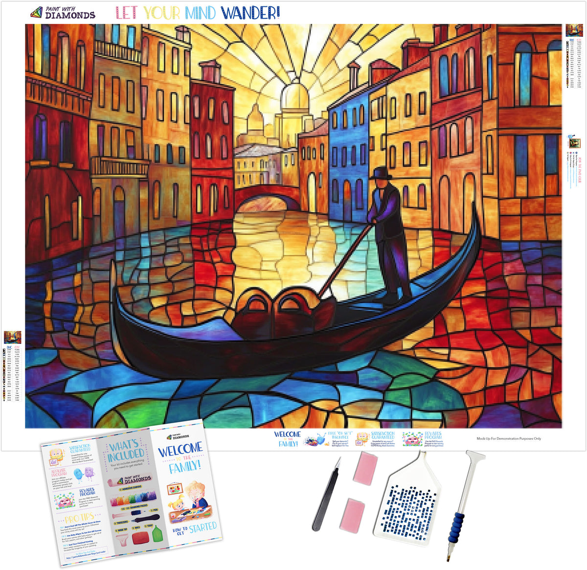 Romantic Venetian Gondola Ride Official Diamond Painting Kit | Diamond ...