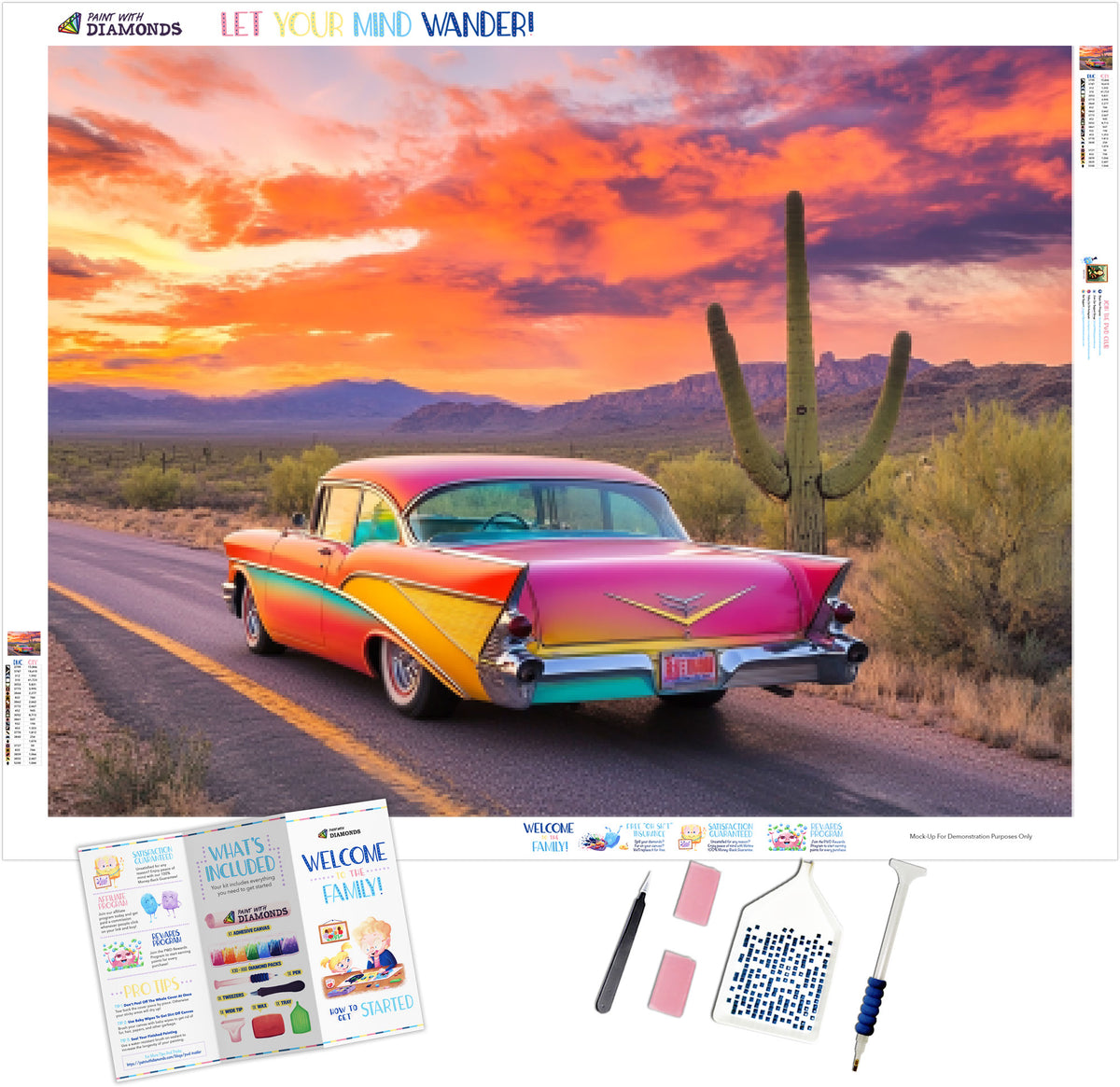 Route 66 Road Trip Official Diamond Painting Kit | Diamond Art | Paint ...