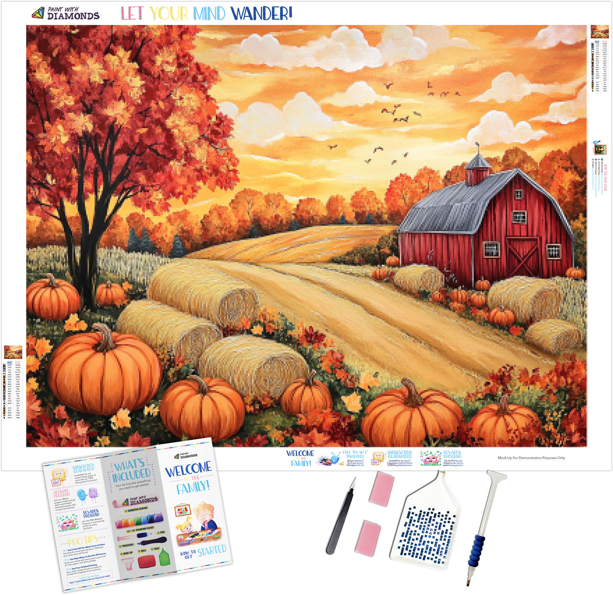 Rustic Farmhouse Surrounded By Vibrant Autumn Foliage Official Diamond ...