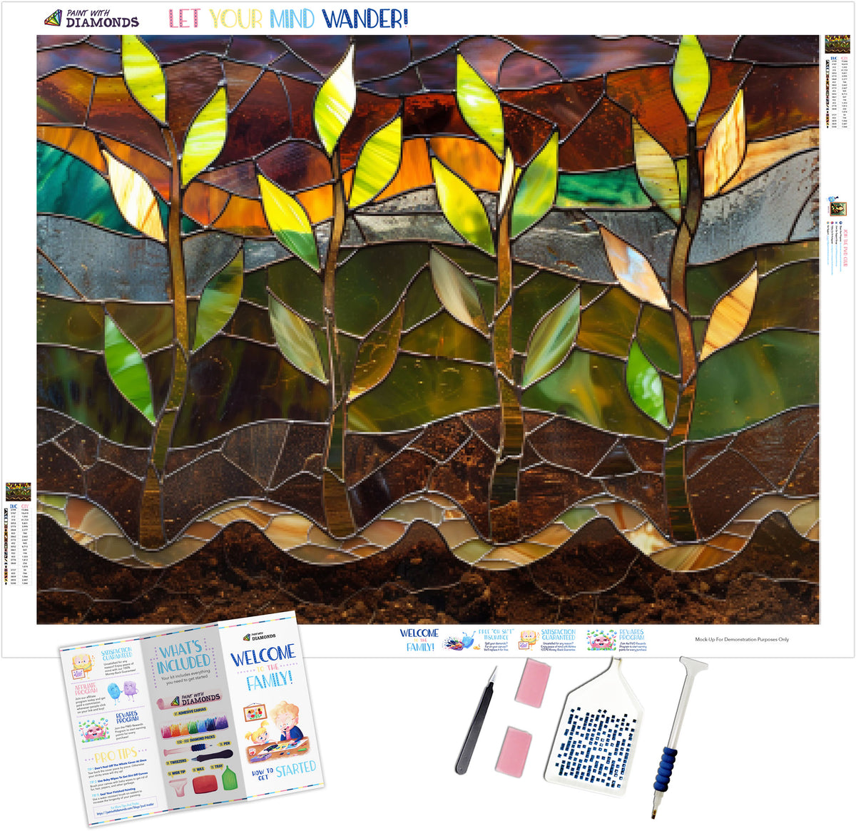 Saplings Breaking Soil Official Diamond Painting Kit | Diamond Art ...