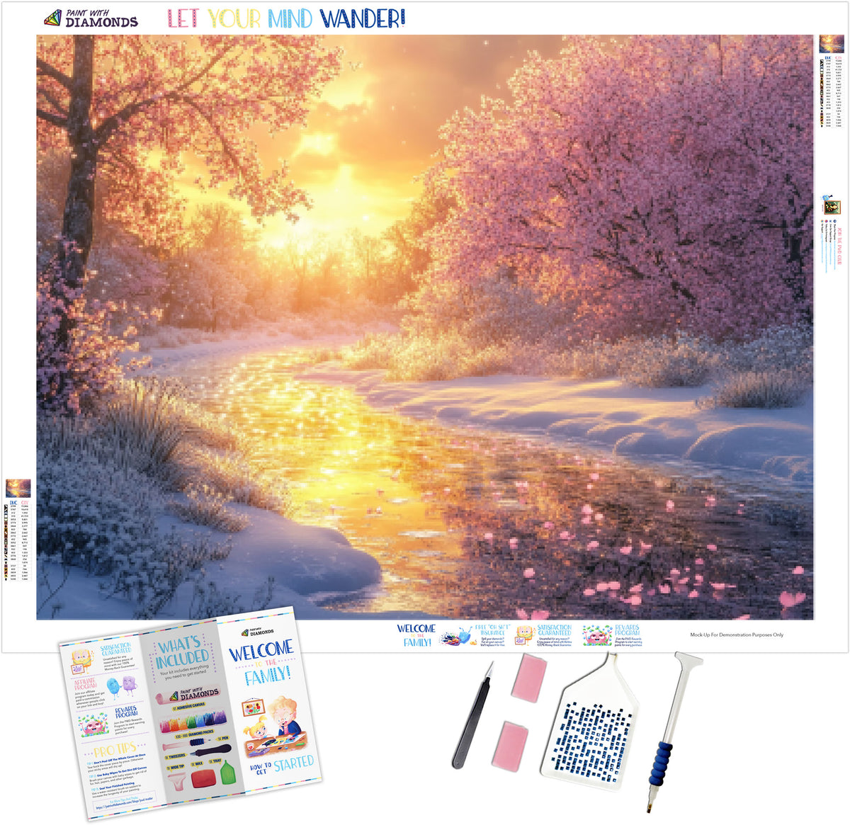 Serene Landscape With Melting Snow Official Diamond Painting Kit ...