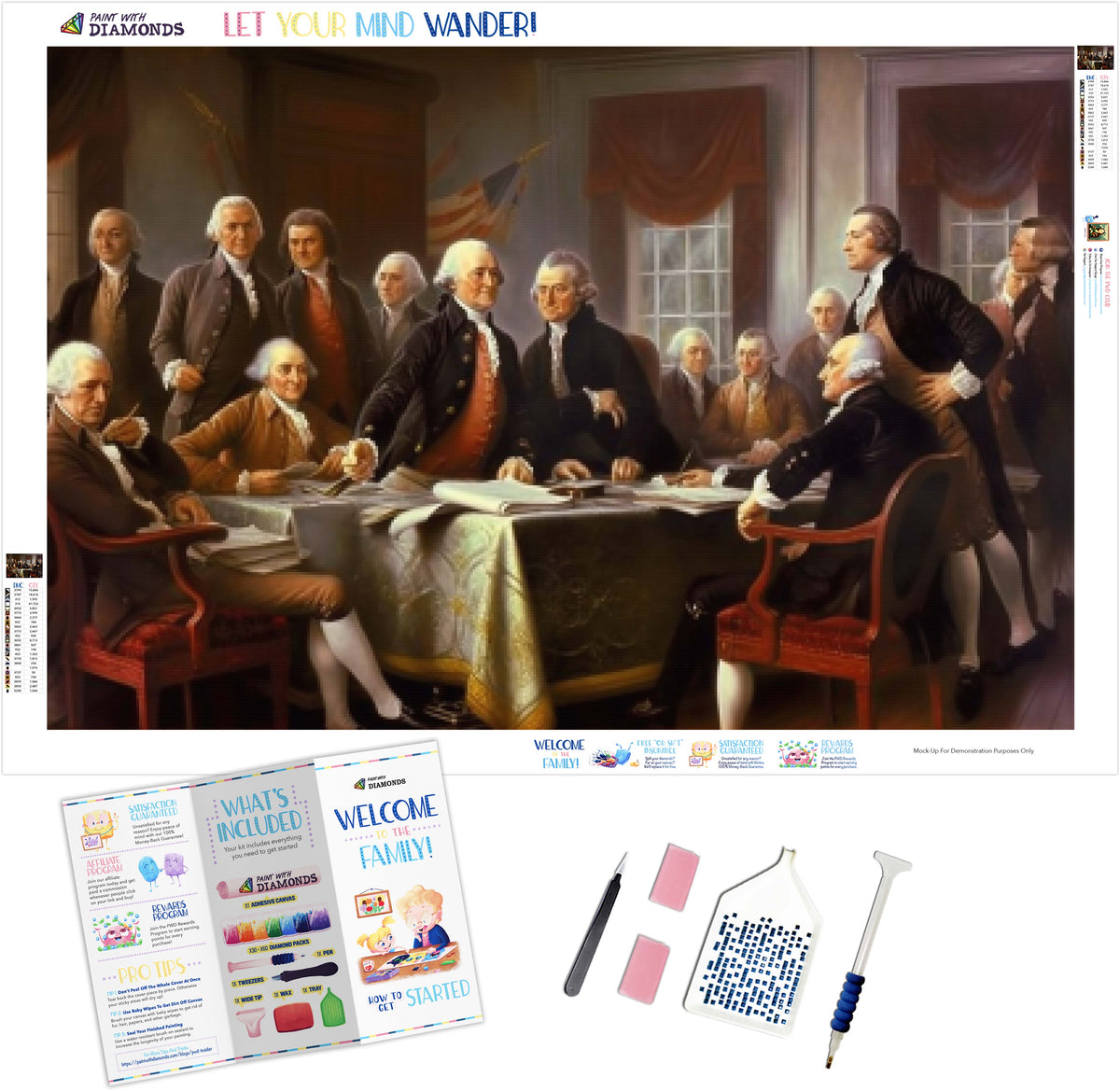 Signing Of The Declaration Official Diamond Painting Kit | Diamond Art ...