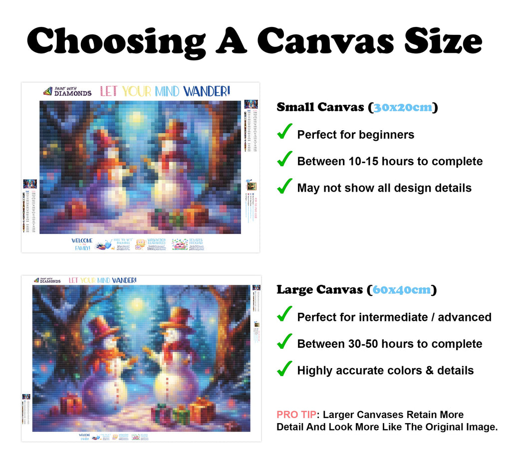 Snowman White Elephant Diamond Painting Kit Paint With Diamonds