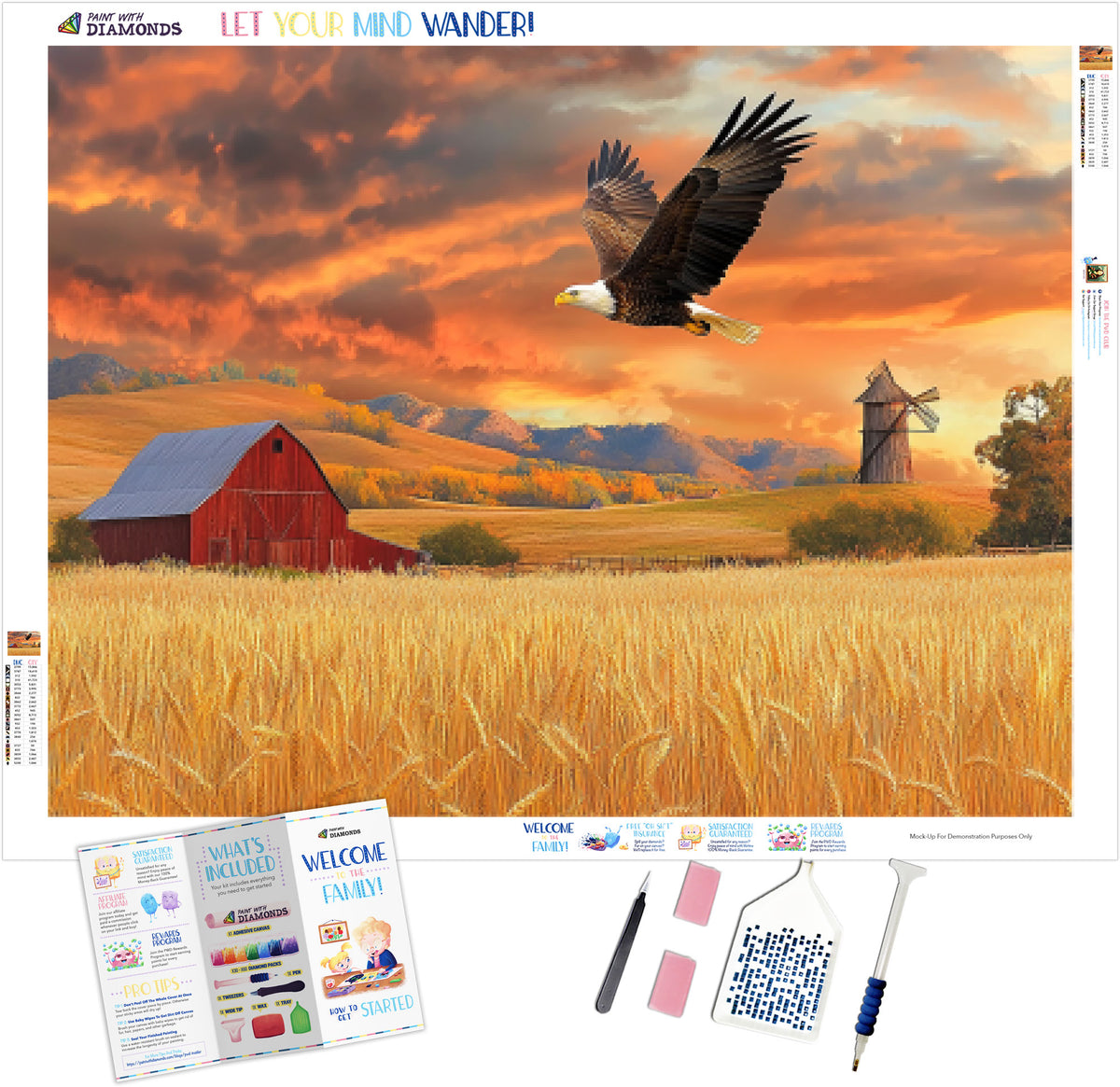 Spirit of the Heartland Bald Eagle Over Amber Fields Official Diamond ...