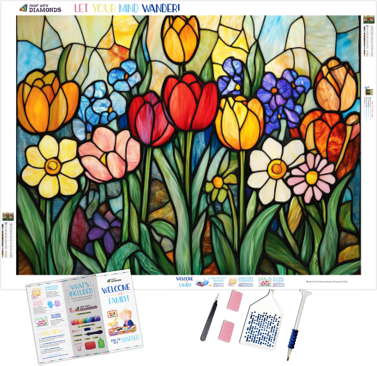 Spring Garden Stained Glass Window – Paint With Diamonds